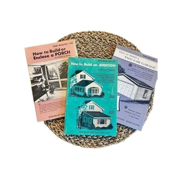 Vintage | Other | Vintage Set3 Easi Buildbooks Porch Addition Two Car ...